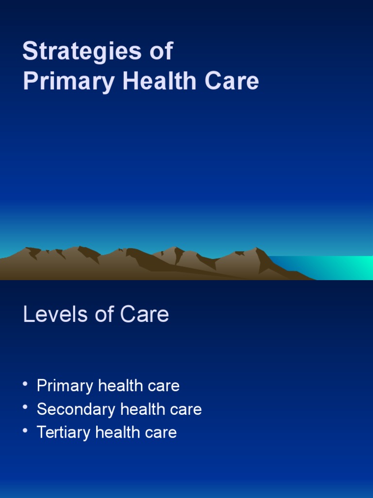 PHC Strategies | PDF | Preventive Healthcare | Health Care