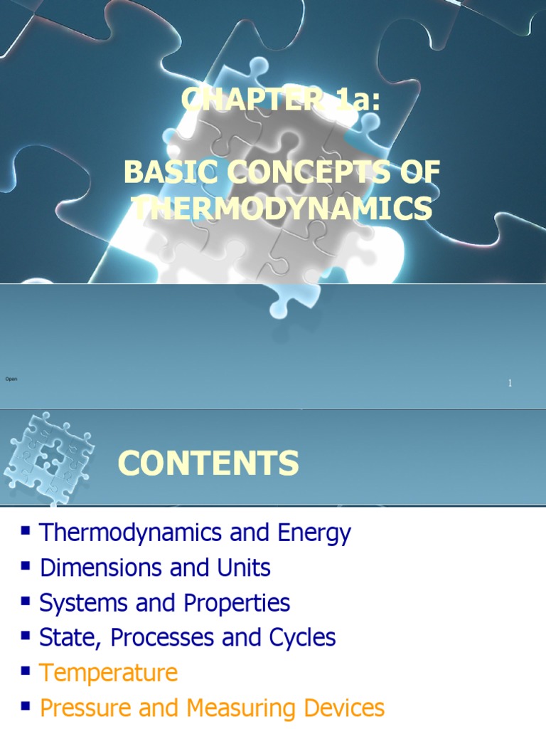 Chapter 1A: Basic Concepts of Thermodynamics Chapter 1A: Basic Concepts ...