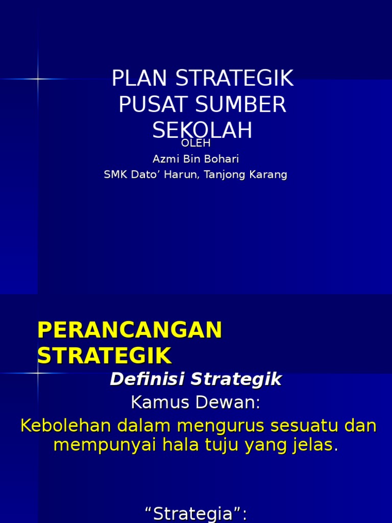 Konsep Perancangan Pengurusan Strategik | PDF