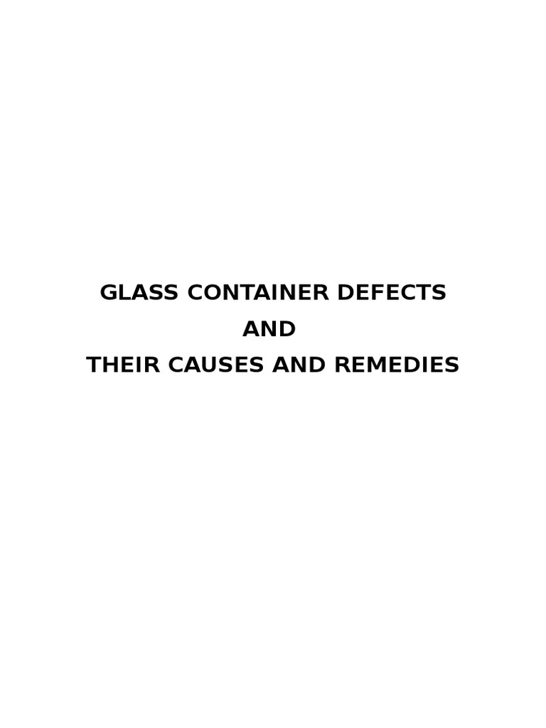 Glass Container Defects | Download Free PDF | Mechanical Engineering ...
