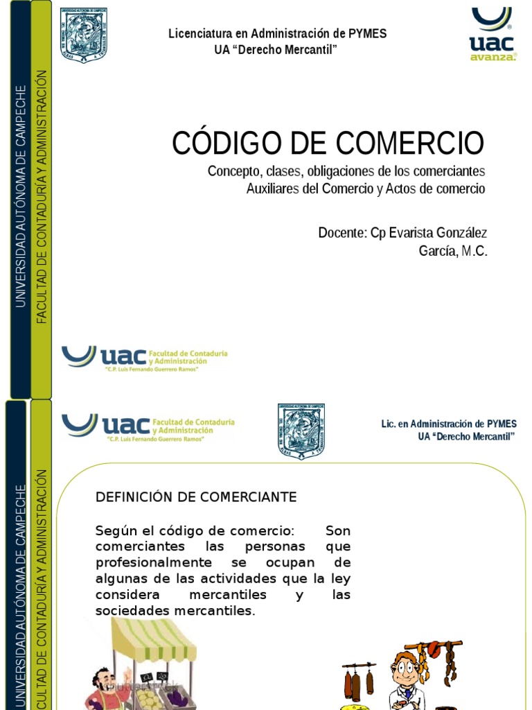 Código Comercio: Clases y Obligaciones | PDF | Comercio | Pequeñas y ...
