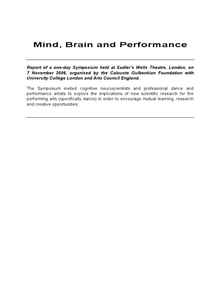 Item 1637 339 Mind Brain and Performance | PDF | Dances | Mind