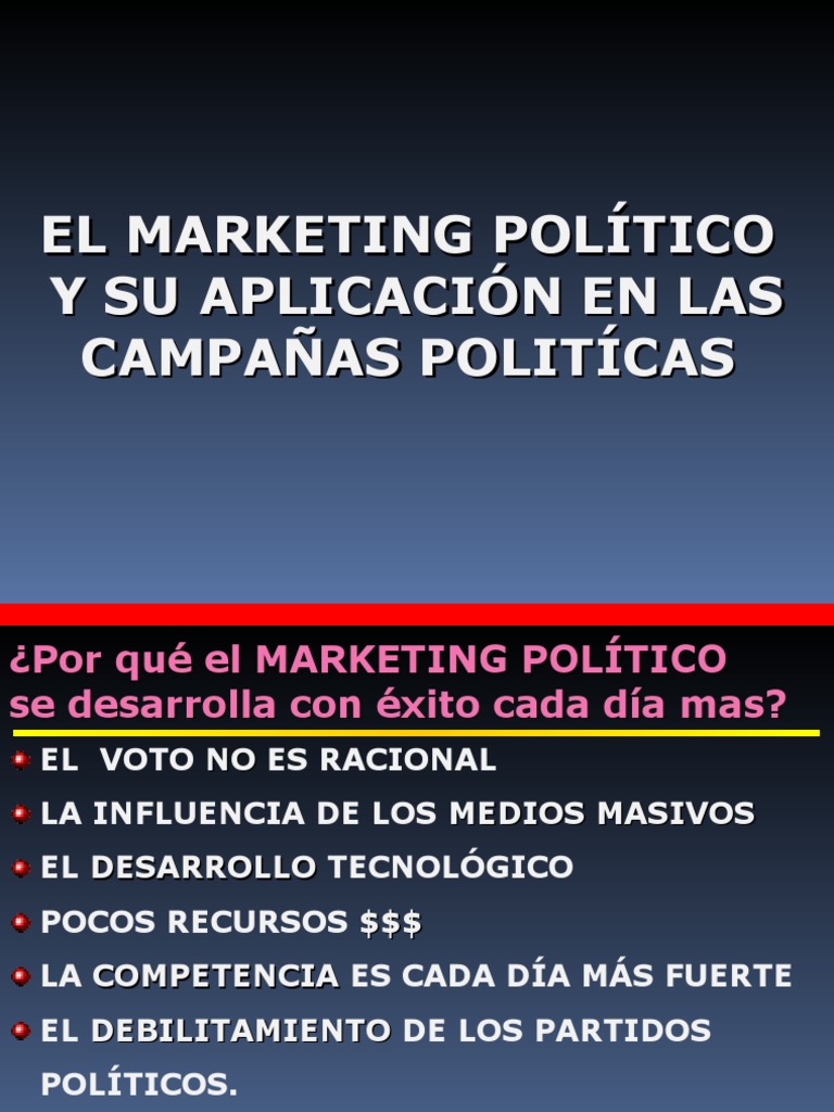 Marketing Político y Estrategias Efectivas | PDF | Votación | Medios de ...