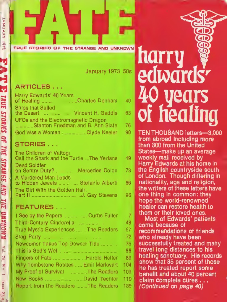 Fate Magazine 274 v26n01 (Jan 1973) | PDF | Parapsychology | Paranormal