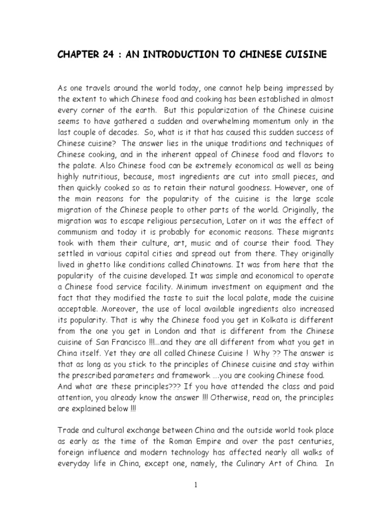 Introduction To Chinese Cooking | PDF | Stir Frying | Chinese Cuisine