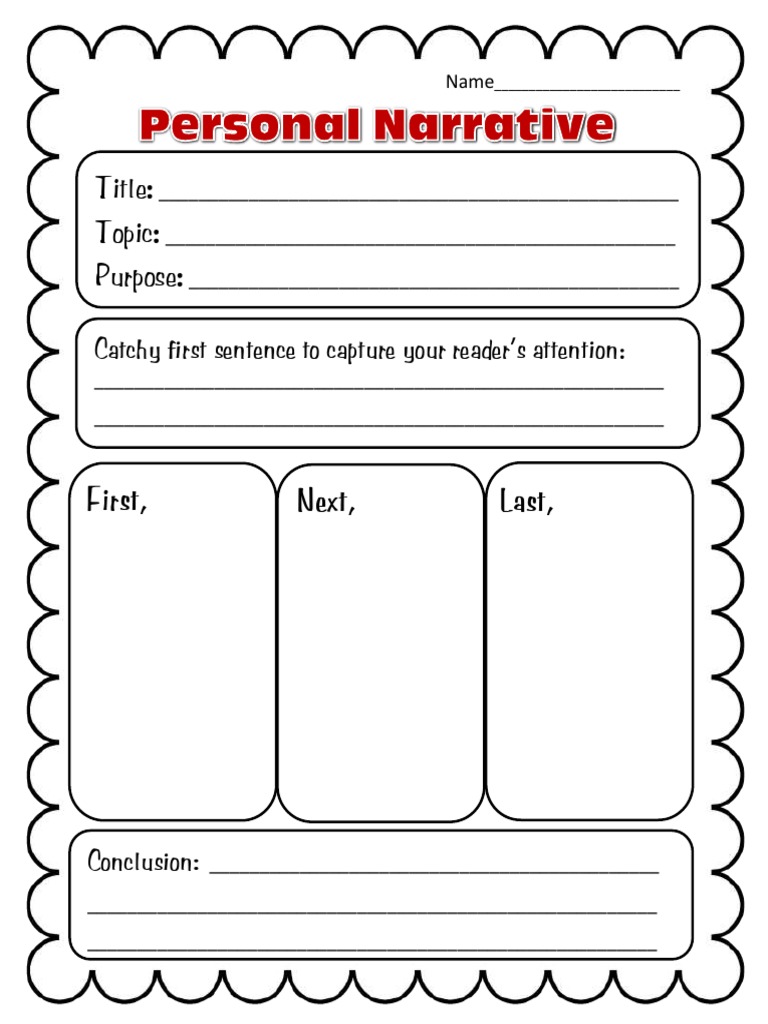 Personal Narrative Graphic Organizer | PDF | Art