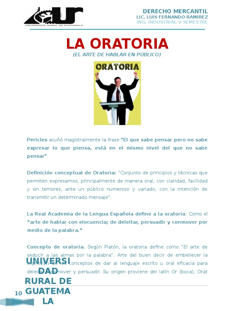 La Oratoria | PDF | Retórica | Memoria