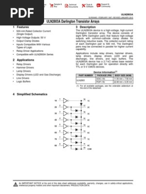 Uln2803a Datasheet