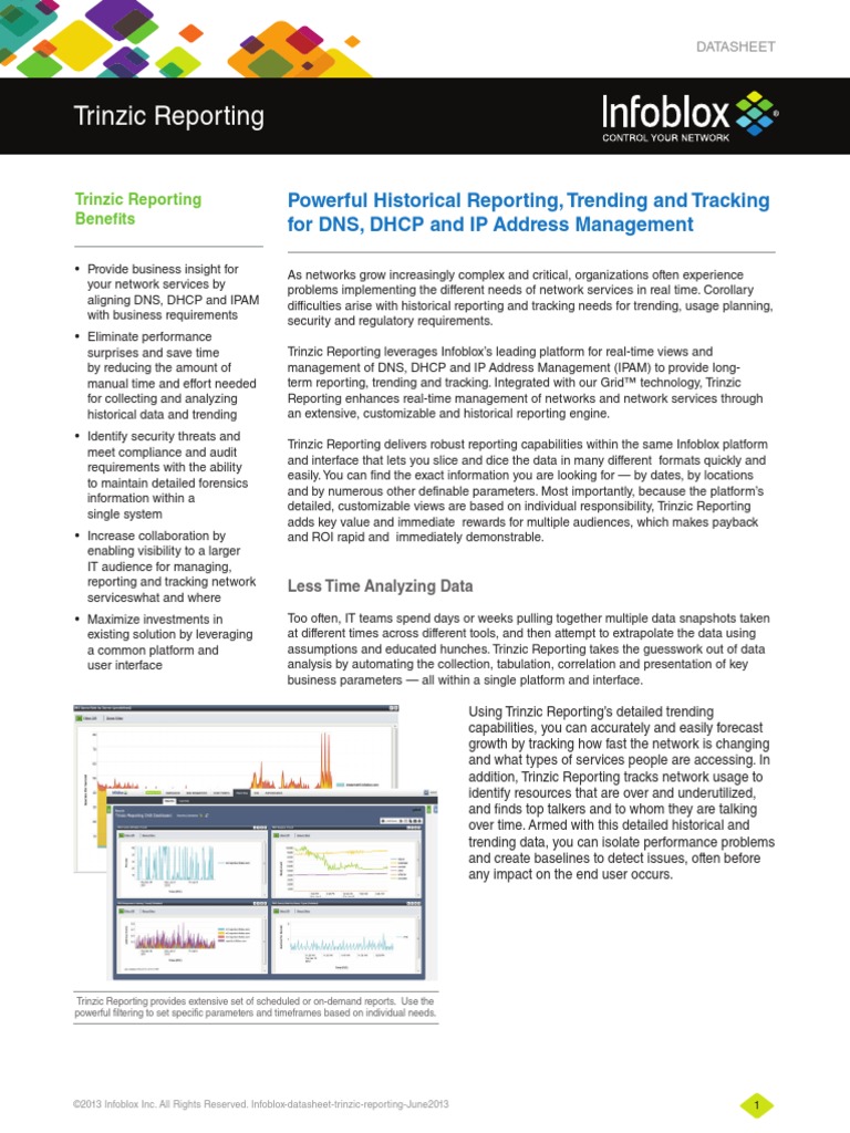 Infoblox Datasheet - Trinzic Reporting.pdf | Domain Name System | Ip ...