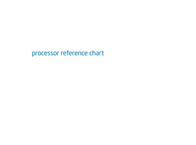 Processor Reference Chart | PDF