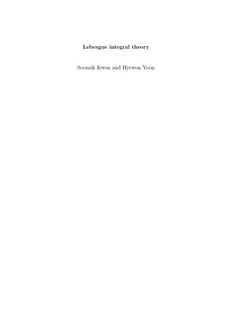Understanding Lebesgue Integral Theory | PDF | Measure (Mathematics ...