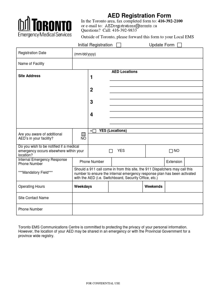 AED Registration Process in Toronto | PDF | Finance & Money Management