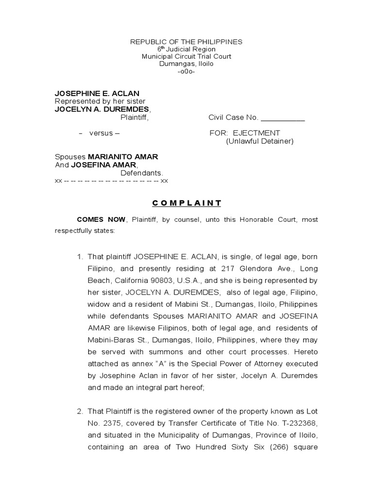 EjectMent | Complaint | Lawsuit