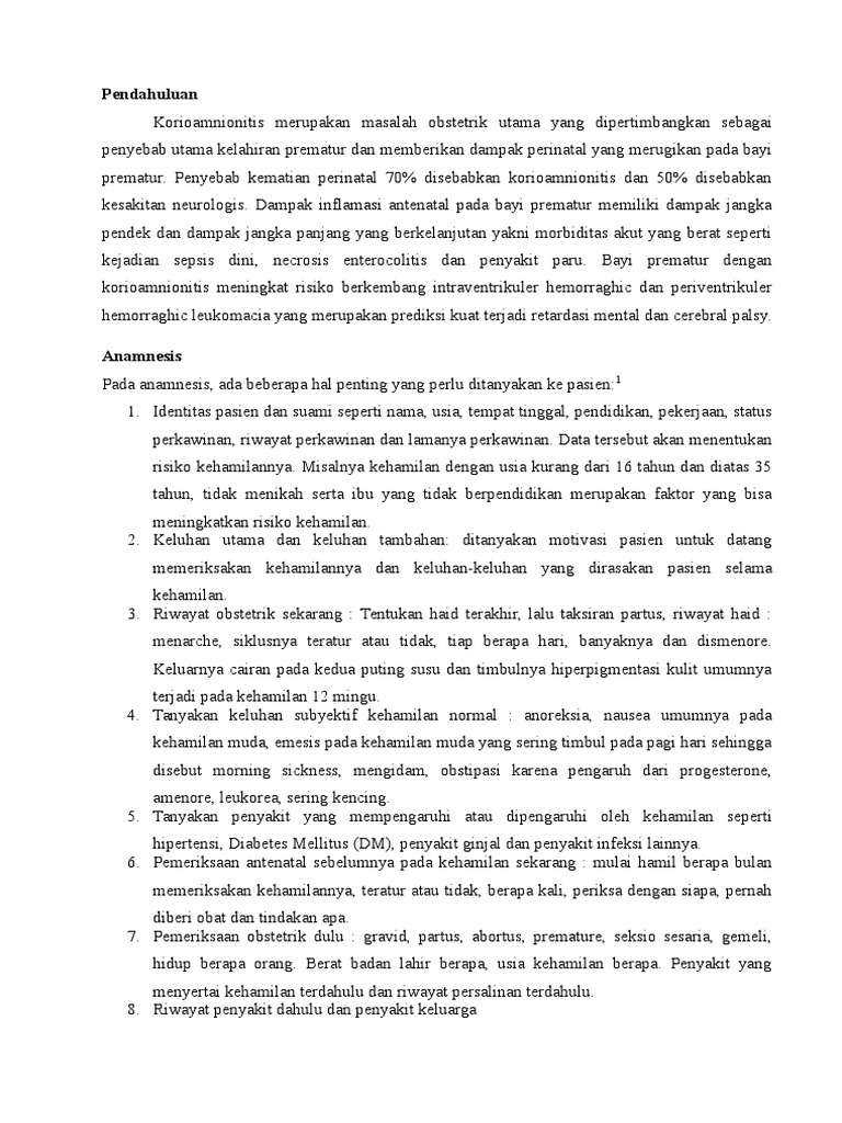 Korioamnionitis | PDF | Pengembangan Diri | Sains & Matematika
