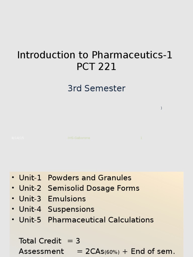 Powders vs Granules in Pharmaceutics | PDF | Tablet (Pharmacy) | Chemistry