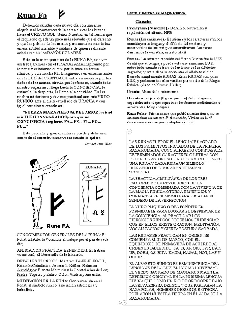Runa Fa | PDF | Runas | Oración