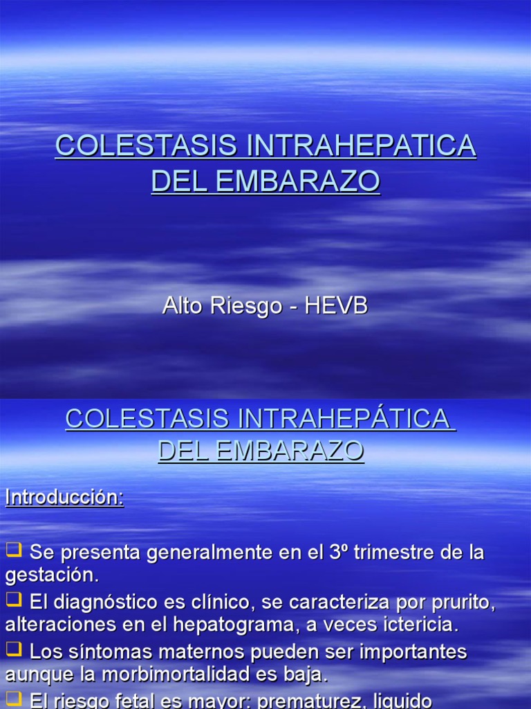 Colestasis Intrahepática del Embarazo | PDF | Parto prematuro | El embarazo