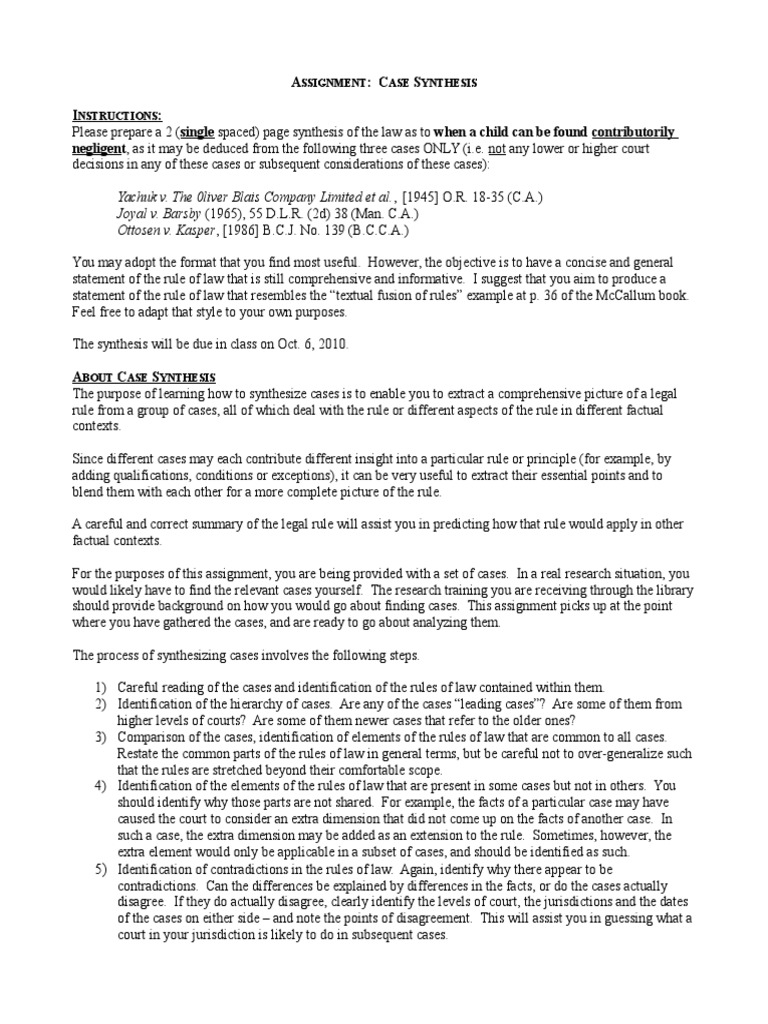 Case Synthesis (2) | Rule Of Law | Cognition
