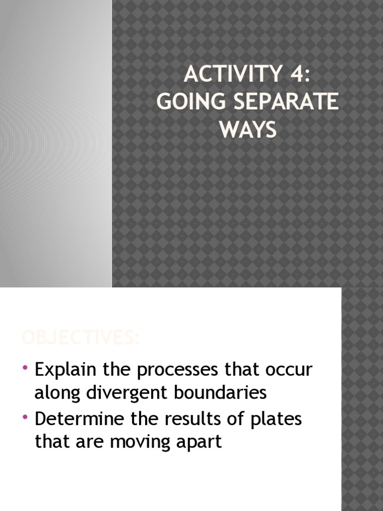 Activity 4: Going Separate Ways | PDF