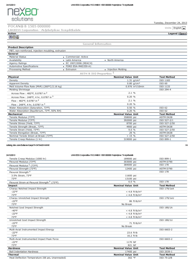 M4D359-A1 LANXESS Corporation POCAN® B 1505 000000 Polybutylene ...
