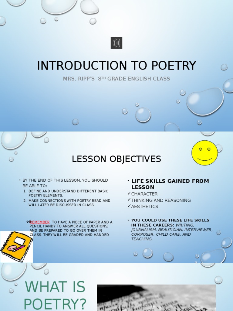 Introduction To Poetry | PDF | Poetry | Rhythm