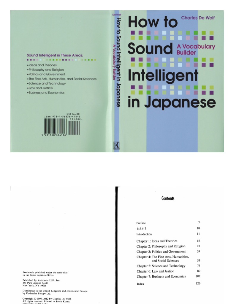 Sound Intelligent in Japanese (Vocab Builder) | PDF