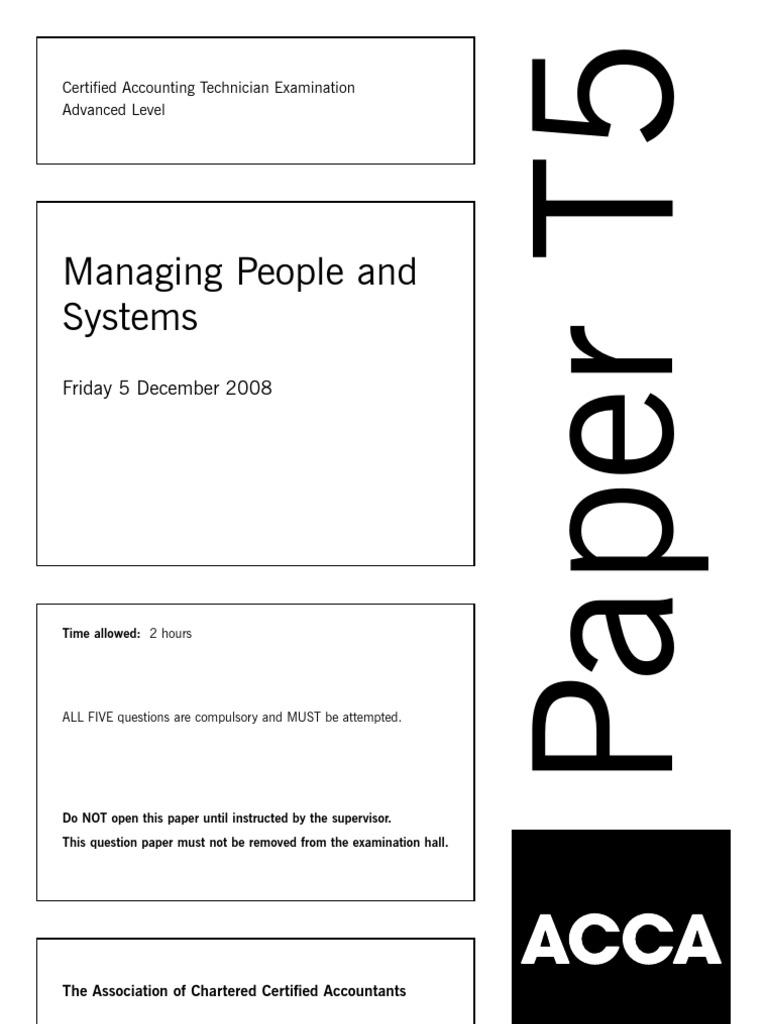 Certified Accounting Technician Examination Advanced Level | Test ...