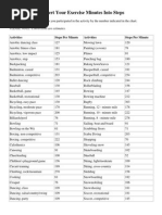 Step - Conversion.chart Walking, Exercise | PDF | Stairs | Human Swimming