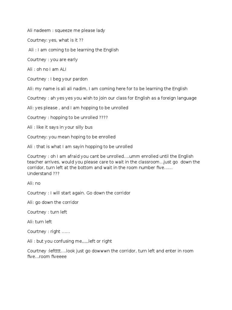 Mind Your Language Script Part 1 | PDF