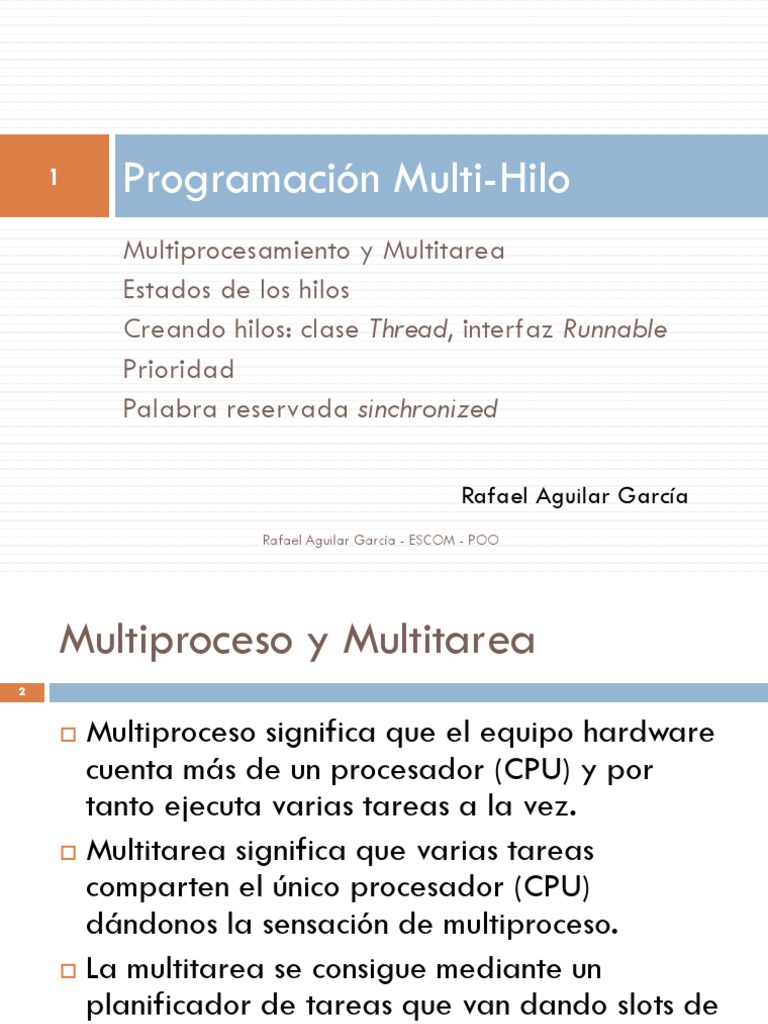 Hilos POO | PDF | Hilo (Computación) | Java (lenguaje de programación)