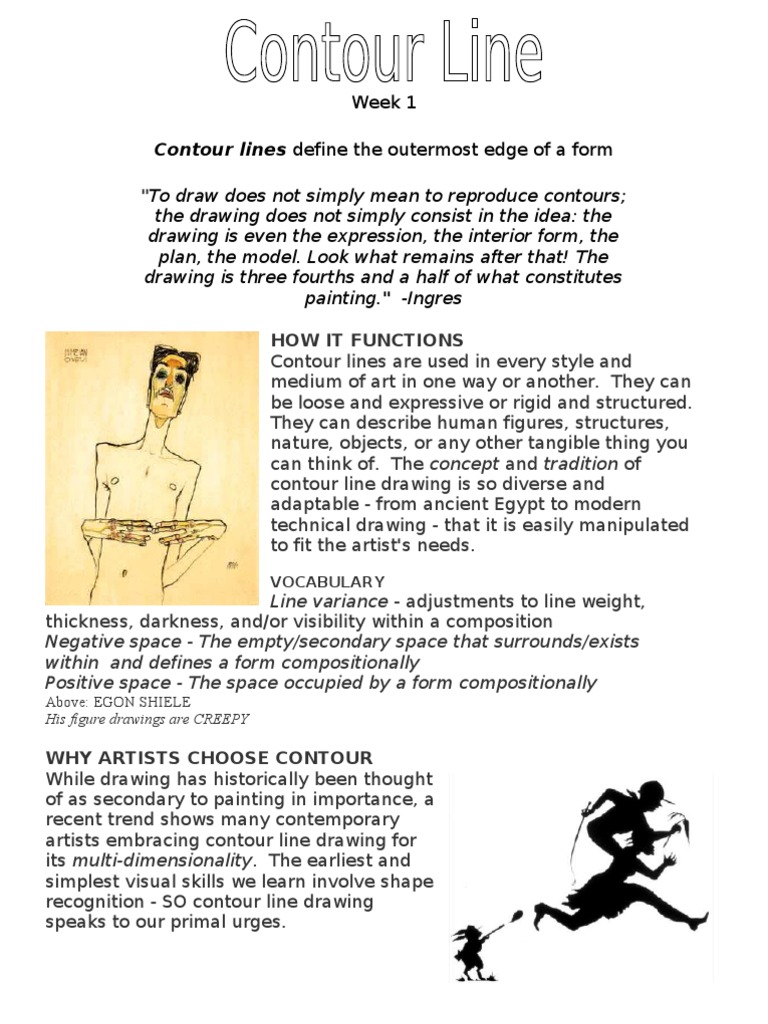 Week 1 Contour Lines Define The Outermost | PDF | Animation | Drawing