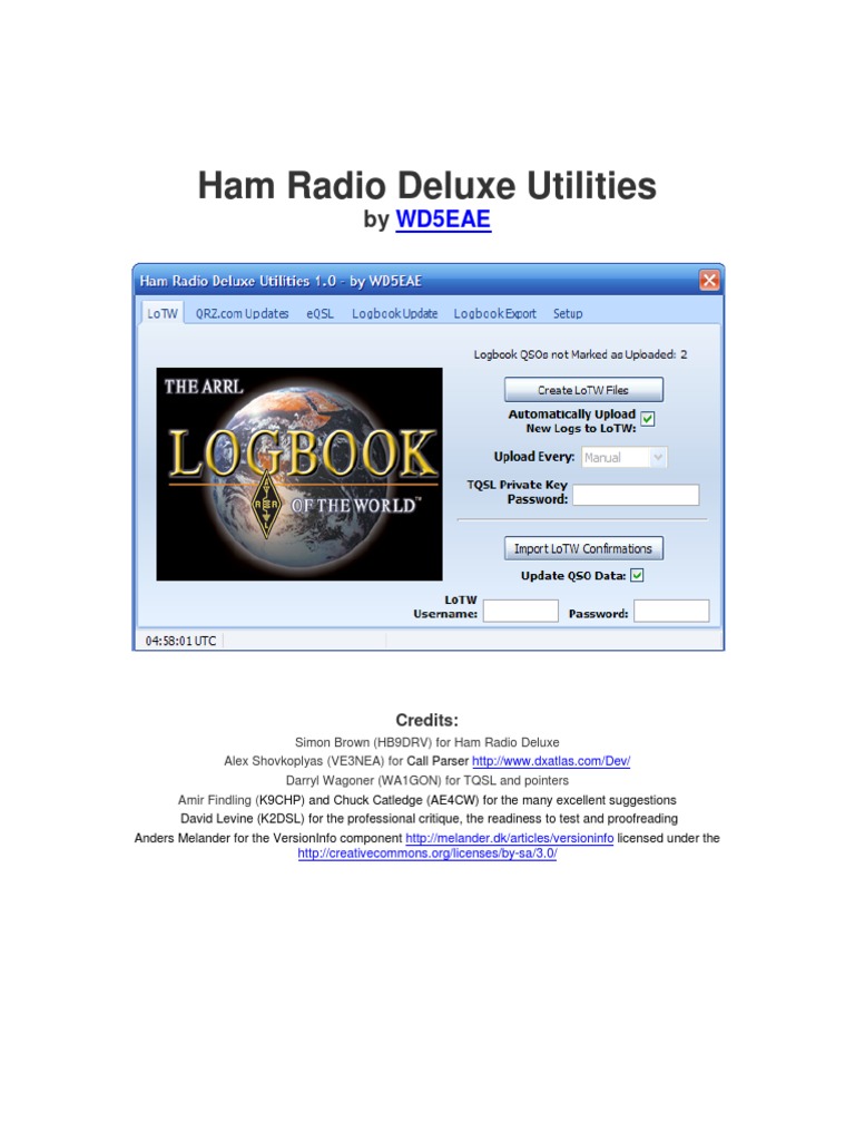 Ham Radio Deluxe Utilities | PDF | Password | Websites