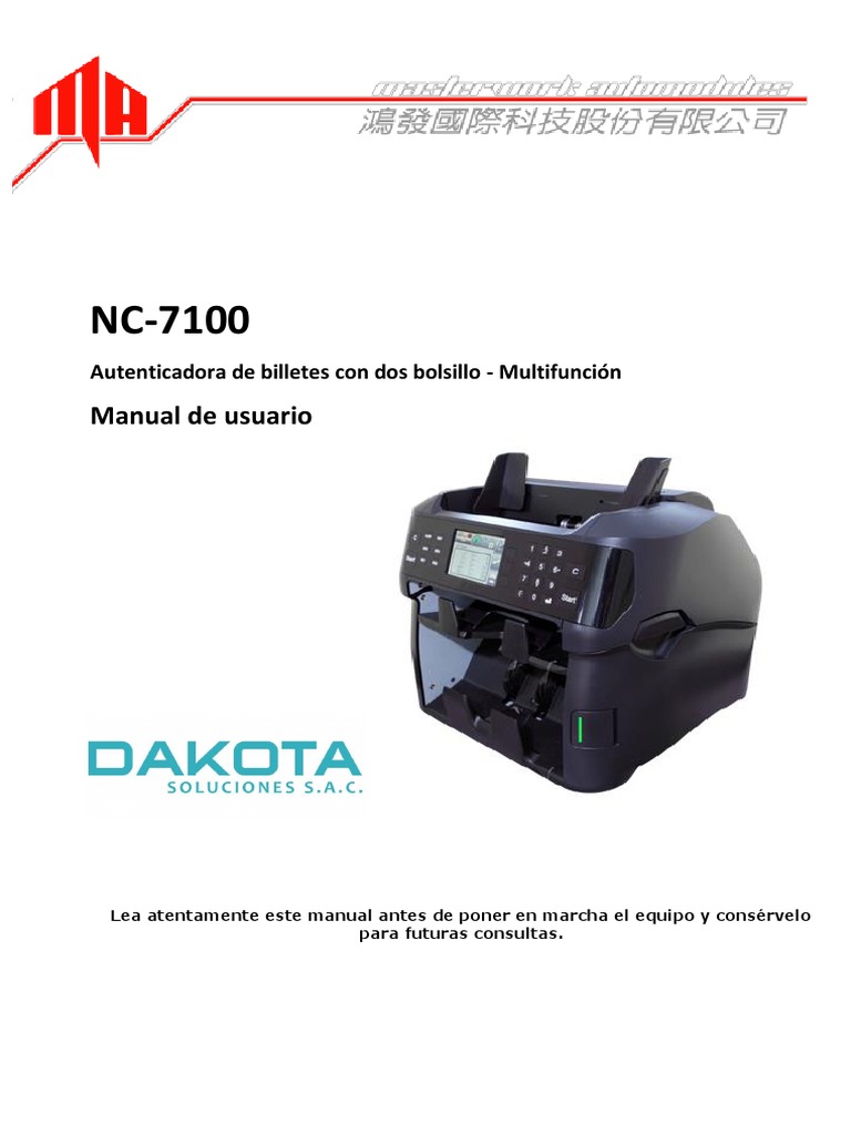 NC7100 UserManual 1 3 | PDF | Pantalla de cristal líquido | Impresora (Computación)
