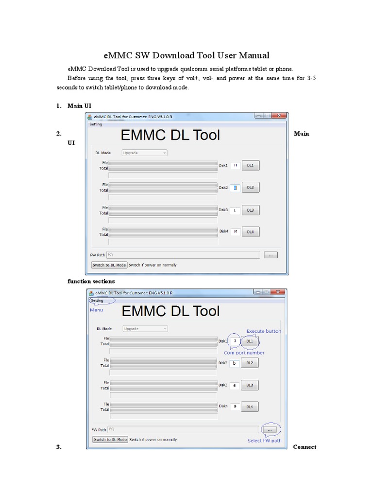 eMMC Download Tool User Manual | PDF | Tablet Computer | Computer ...