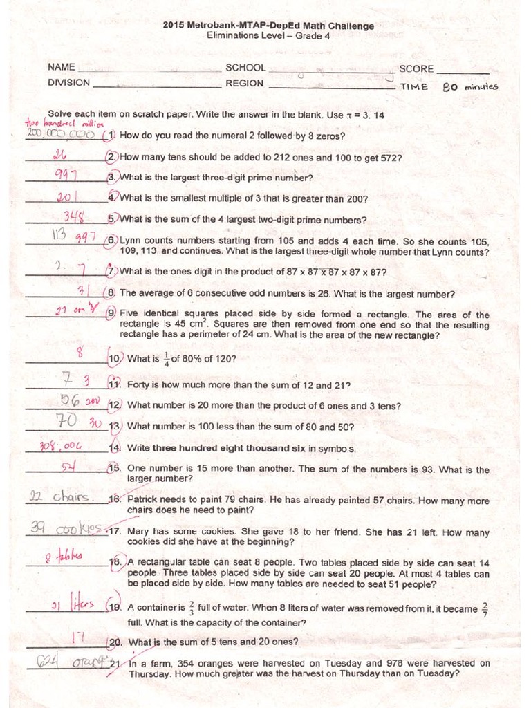 Reviewer Mtap Grade 4 | PDF