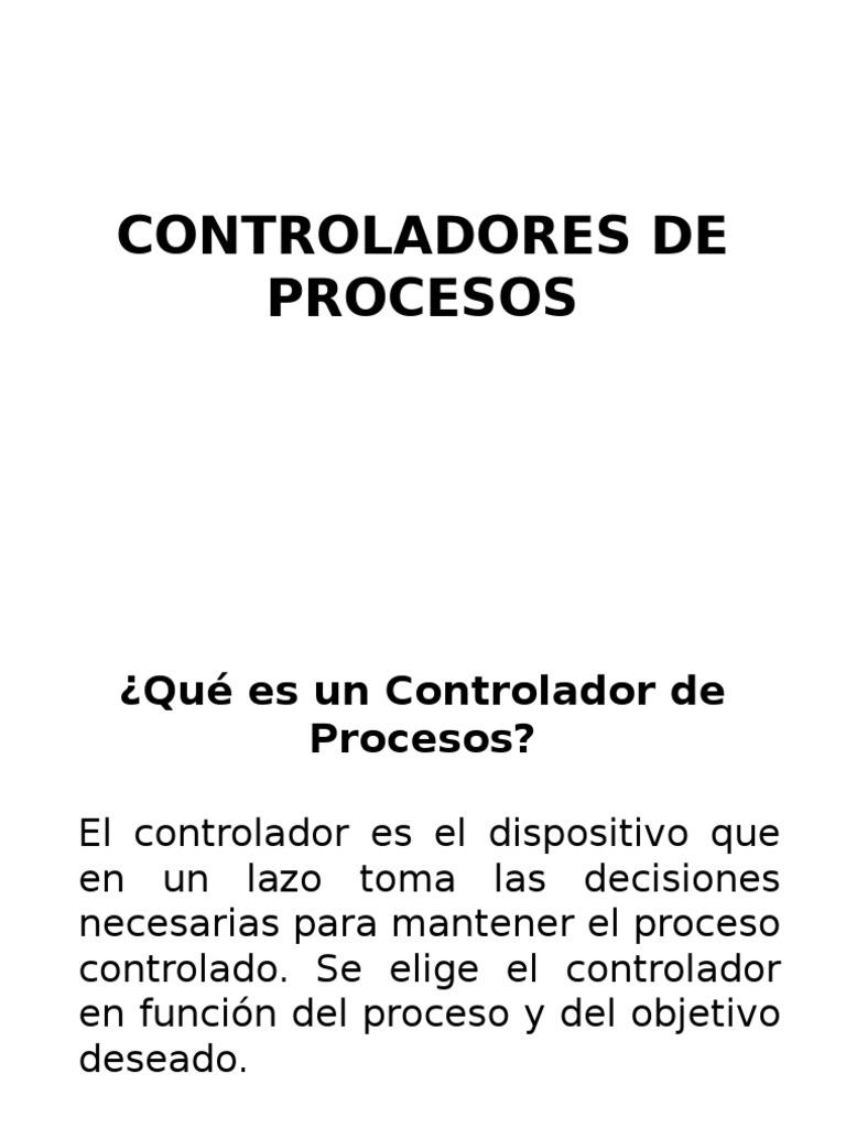 Controladores de Procesos | PDF | Controlador lógico programable ...