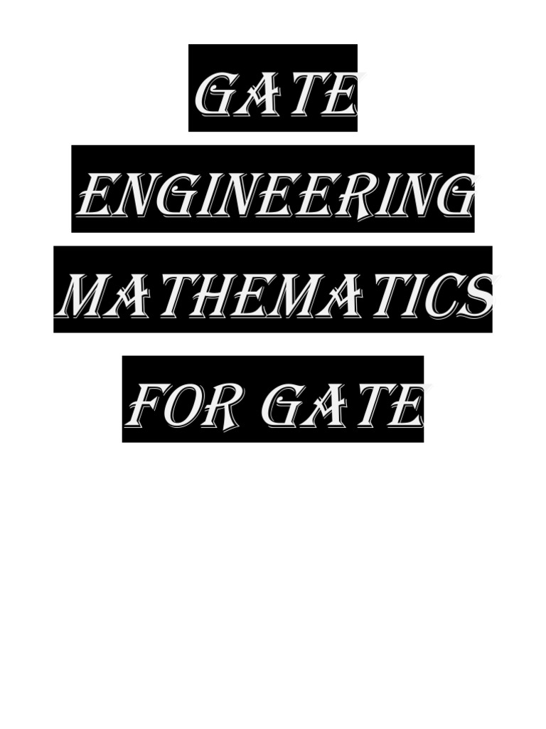 Gate Mathematics | PDF | Engineering | Electromagnetism