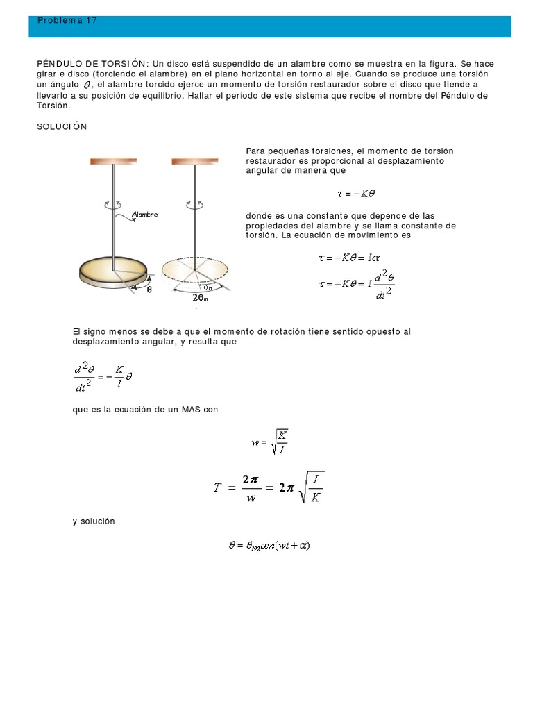 000049 Ejercicios Resueltos Pendulo de Torsion