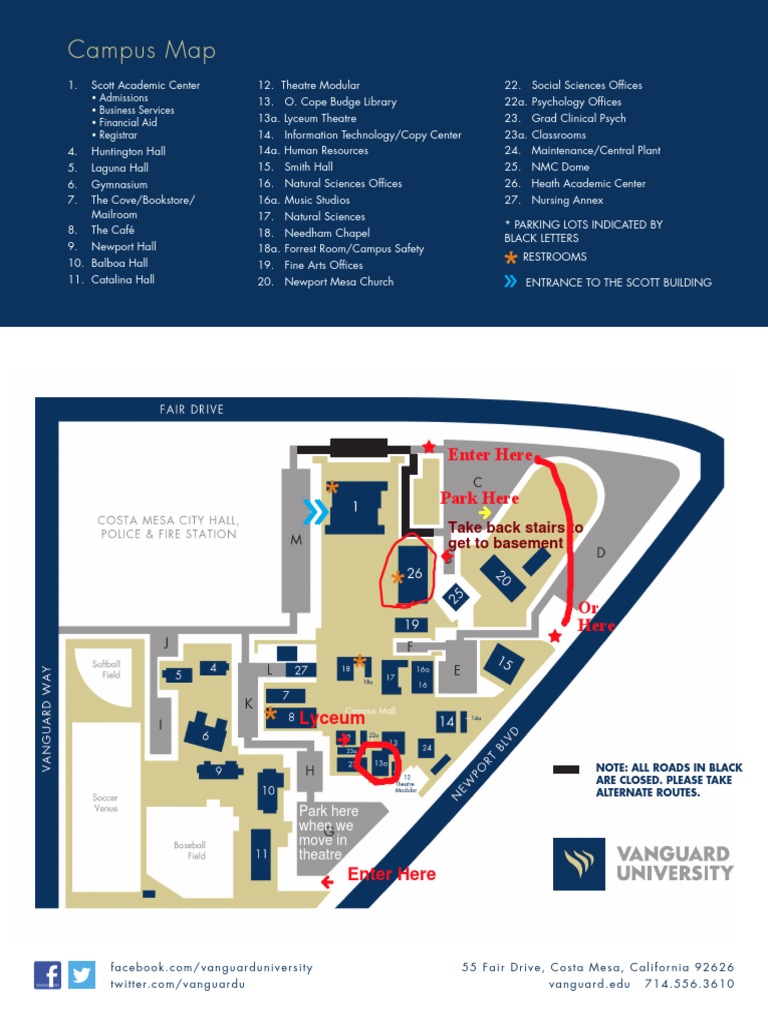 Vanguard University Campus Map | PDF | Social Science | Art