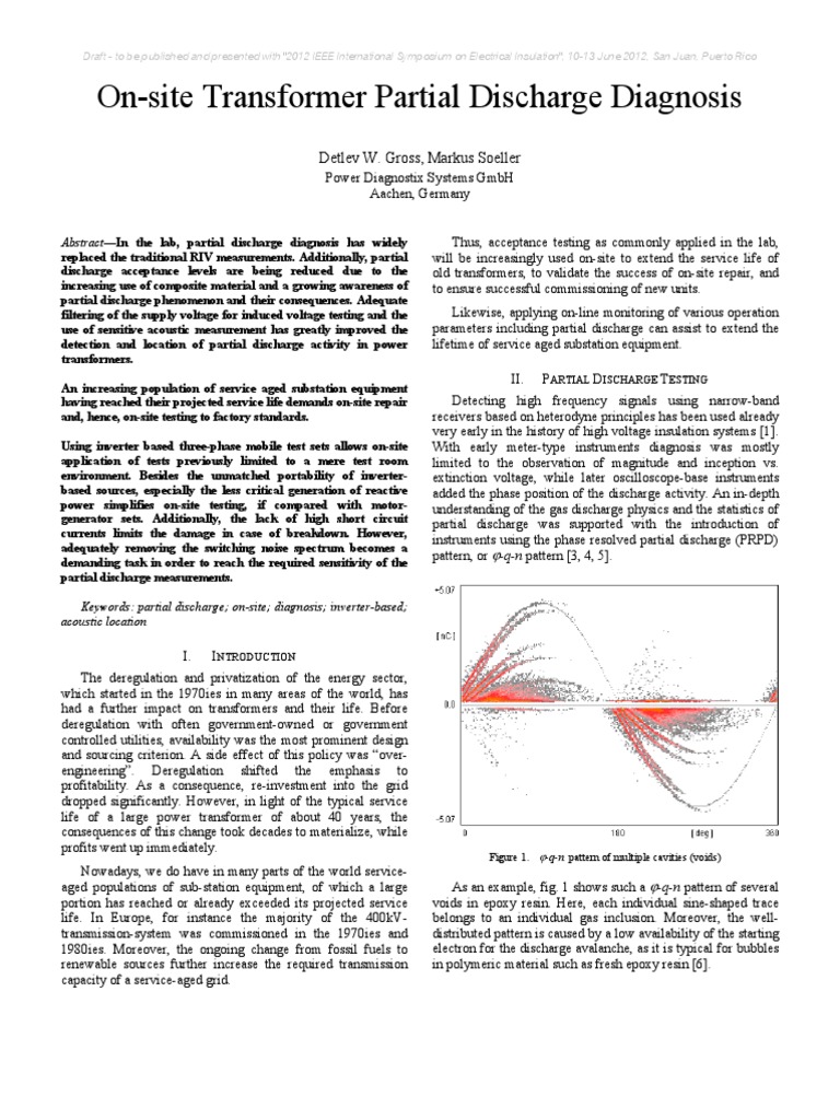 On-Site Transformer Partial Discharge Diagnosis Using Inverter-Based ...