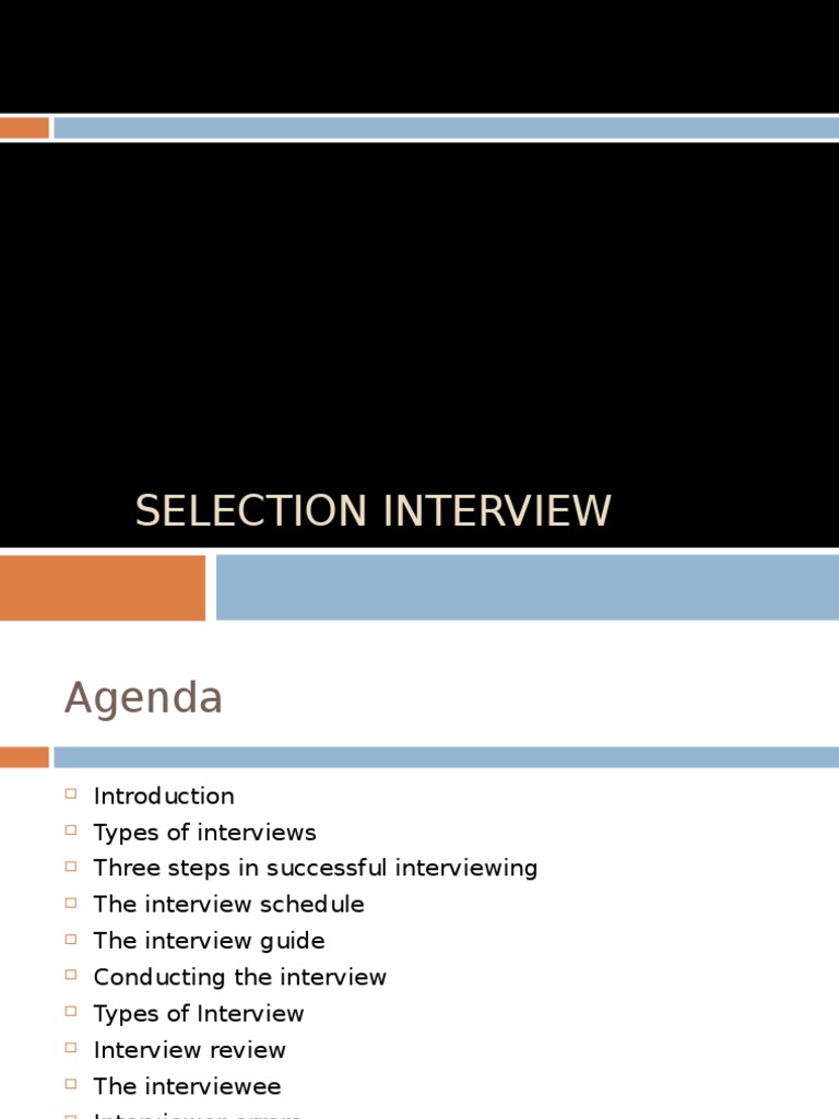 The Selection Interview | PDF | Interview | Bias