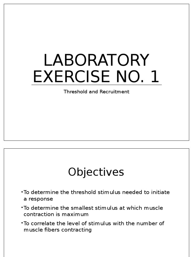 Threshold and Recruitment | PDF | Muscle Contraction | Stimulus ...
