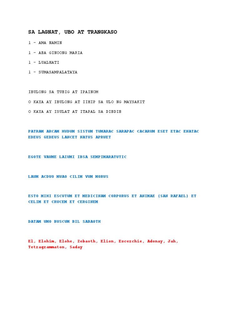 Gamot Dasal | PDF