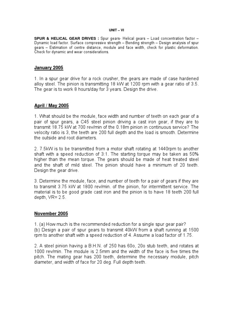 Gearing - Problems | PDF | Gear | Classical Mechanics