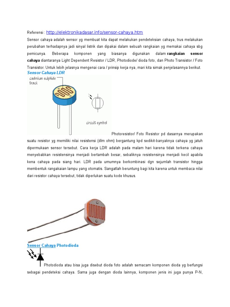 Sensor Cahaya | PDF | Sains & Matematika | Komputer