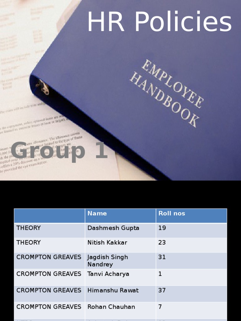 HR - Policies | PDF | Human Resource Management | Employment