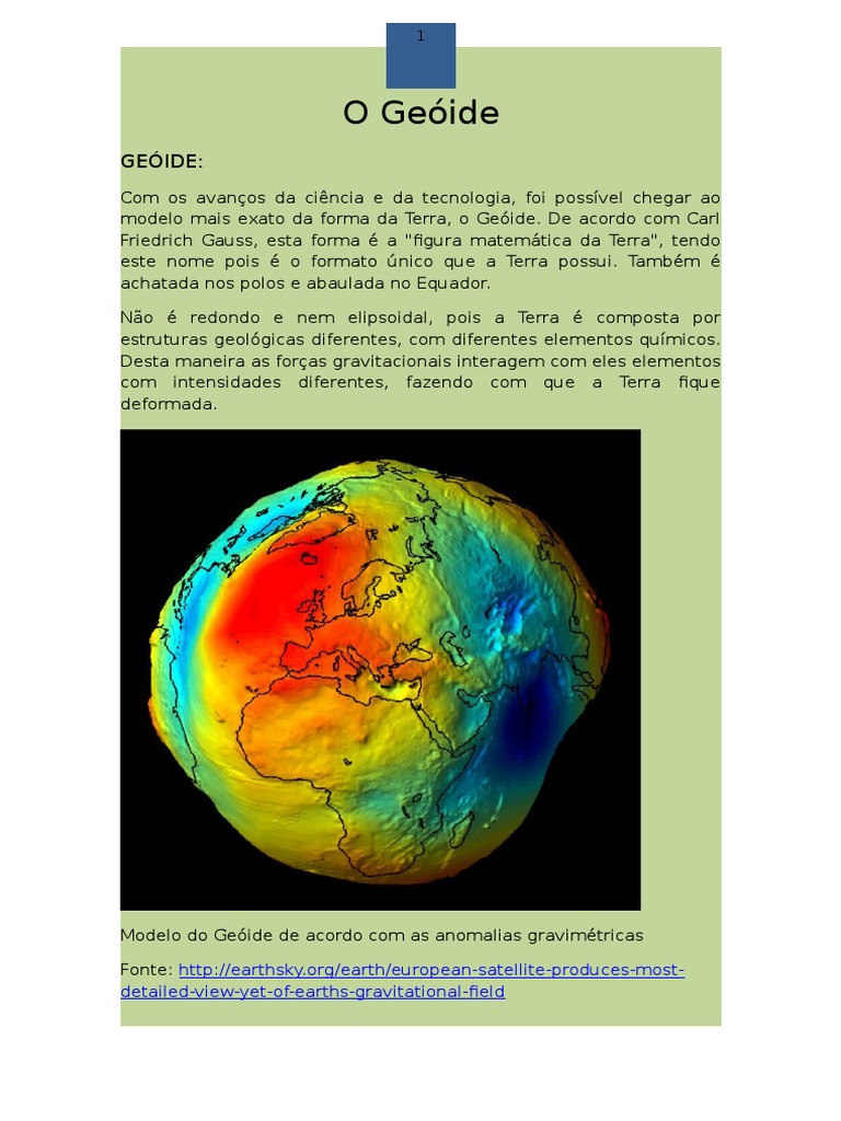 O Geóide | PDF | Gravidade | Terra