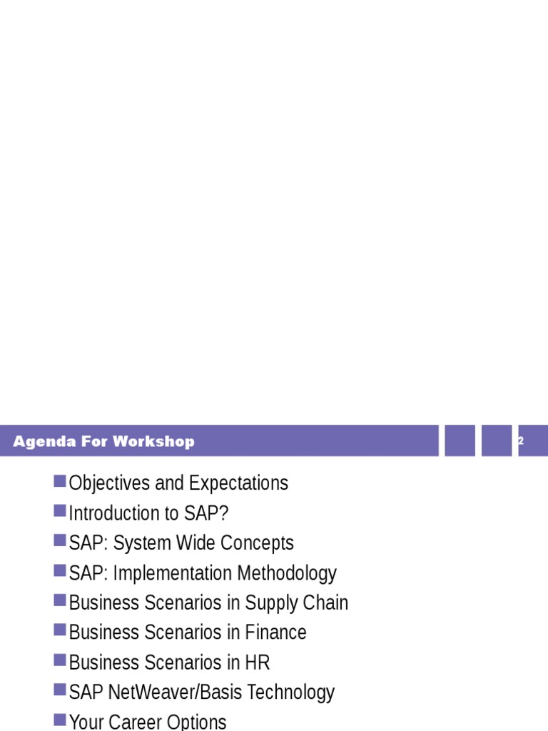 SAP Overview Workshop | PDF | Ibm Db2 | Sap Se