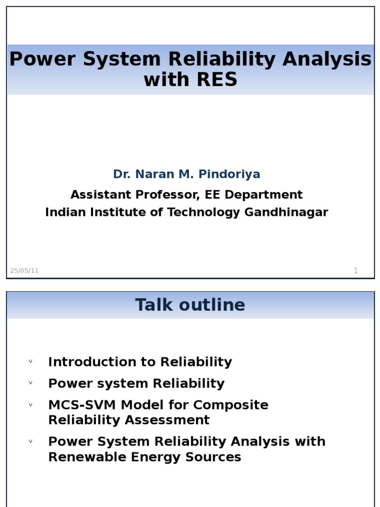 Power System Reliability with RES | PDF | Support Vector Machine ...