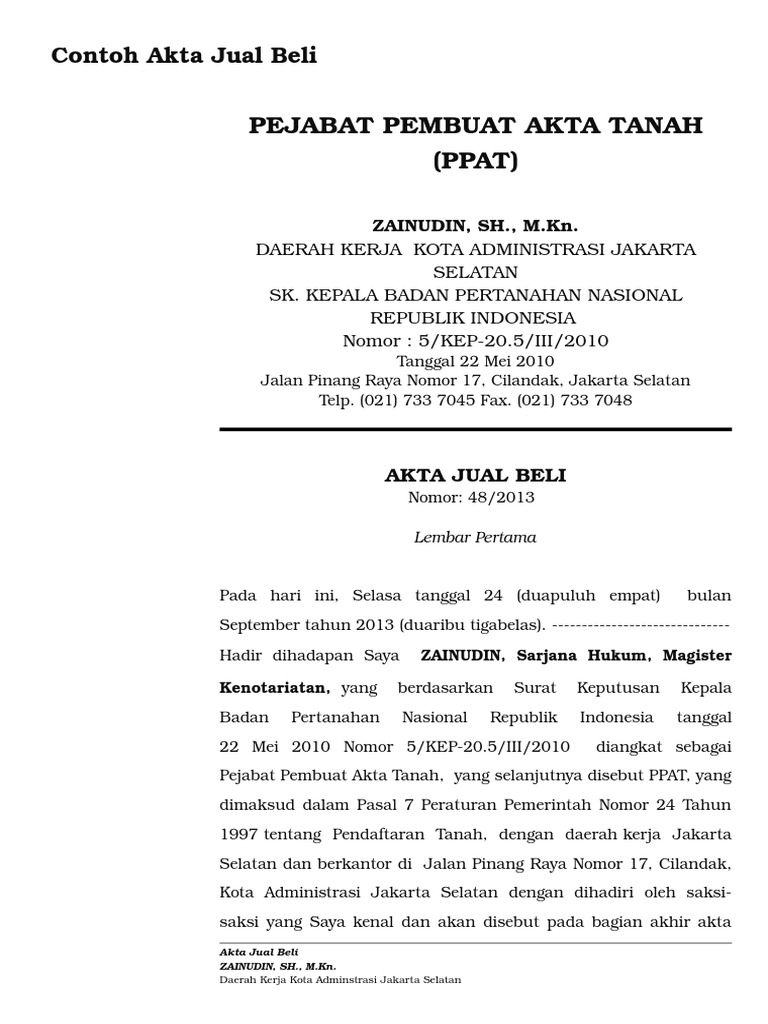 Contoh Ajb | PDF